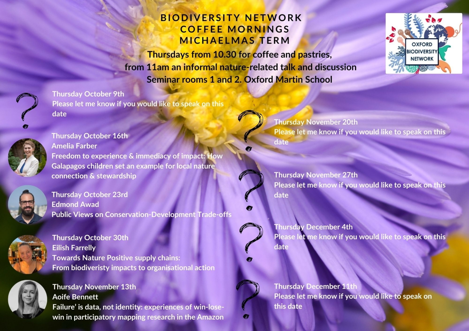 Oxford Nature Network | Biodiversity Network Coffee Mornings ...